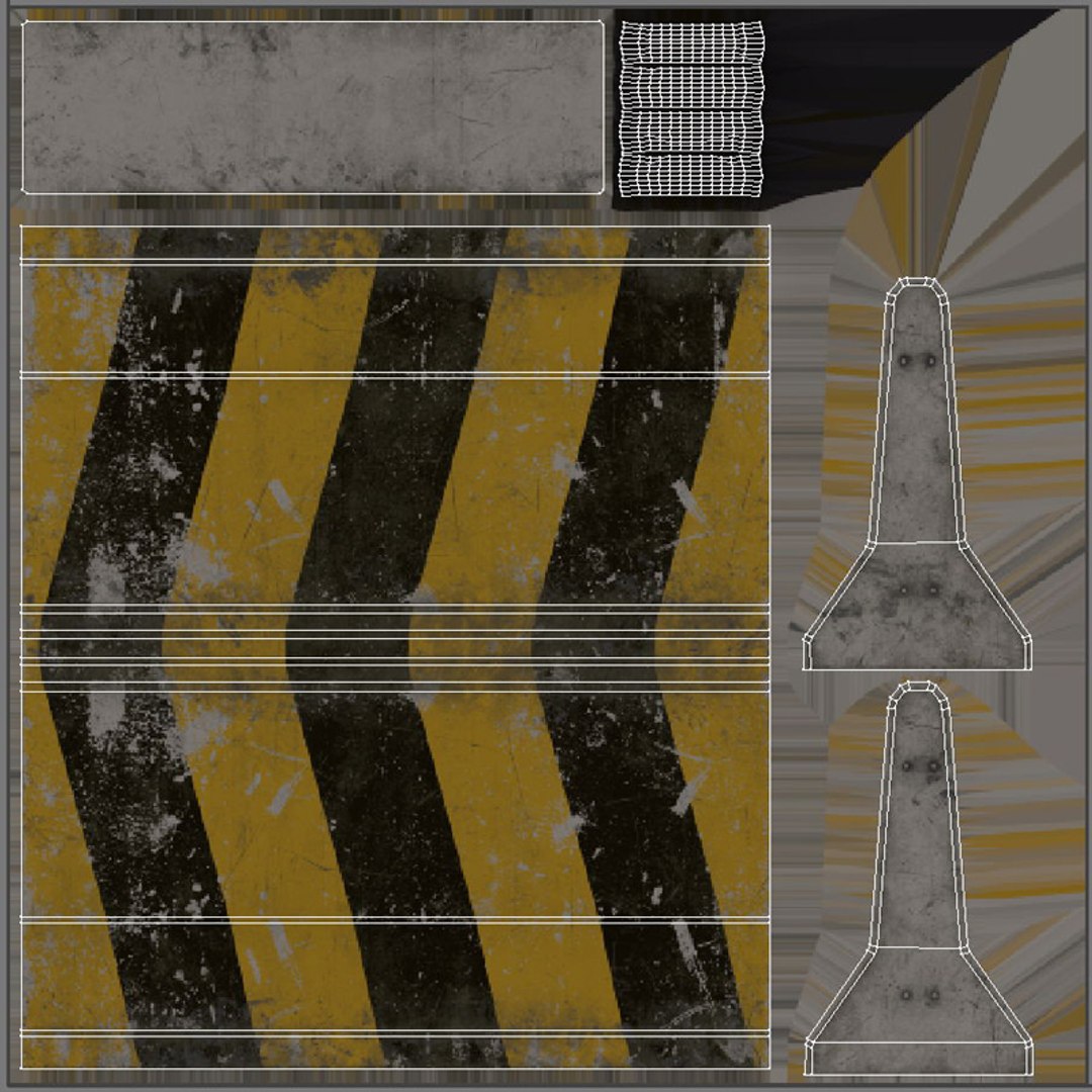 Concrete Barrier 3D Model - TurboSquid 2106380
