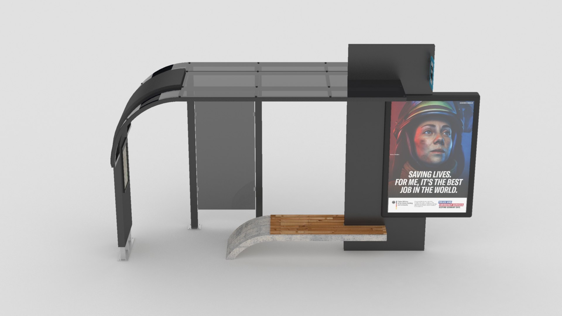 Modern Bus Stop model - TurboSquid 1826689