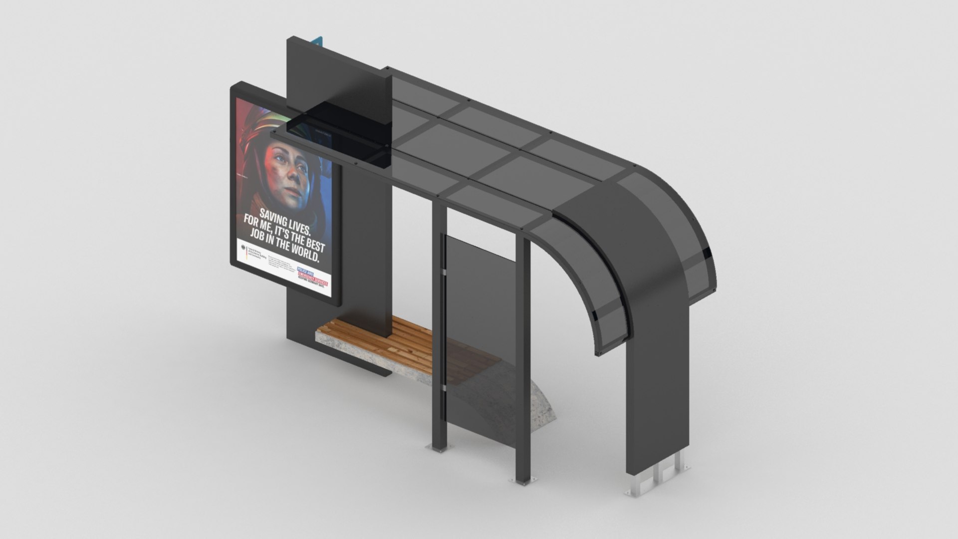 Modern Bus Stop model - TurboSquid 1826689