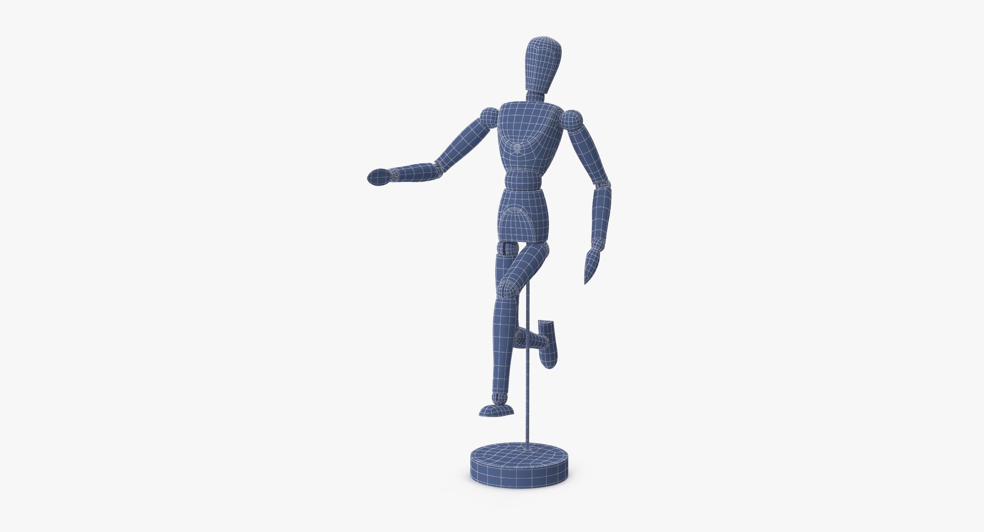 3d Model Wooden Mannequin 01