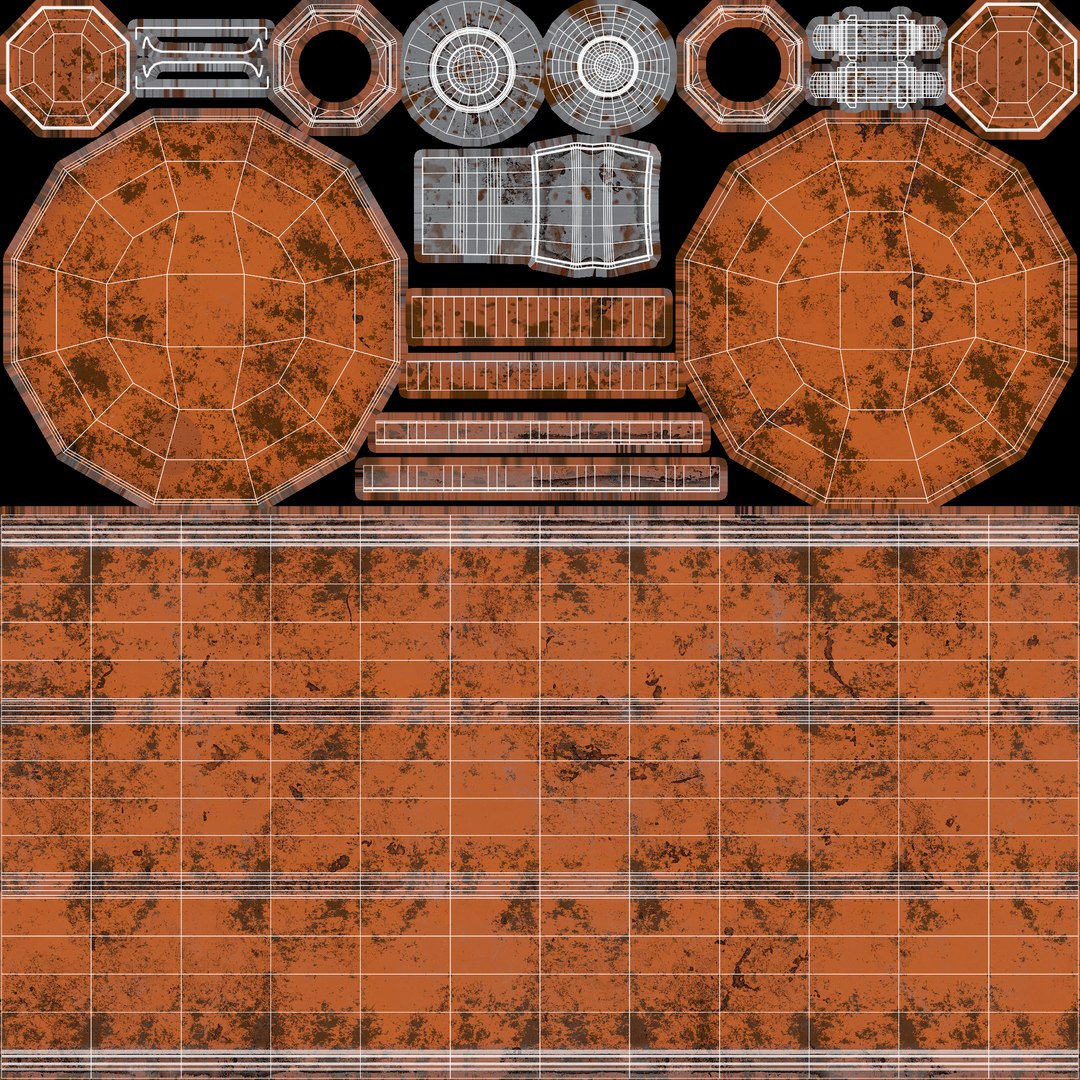 3D Steel Barrel - Orange - Rusted Model - TurboSquid 2119173