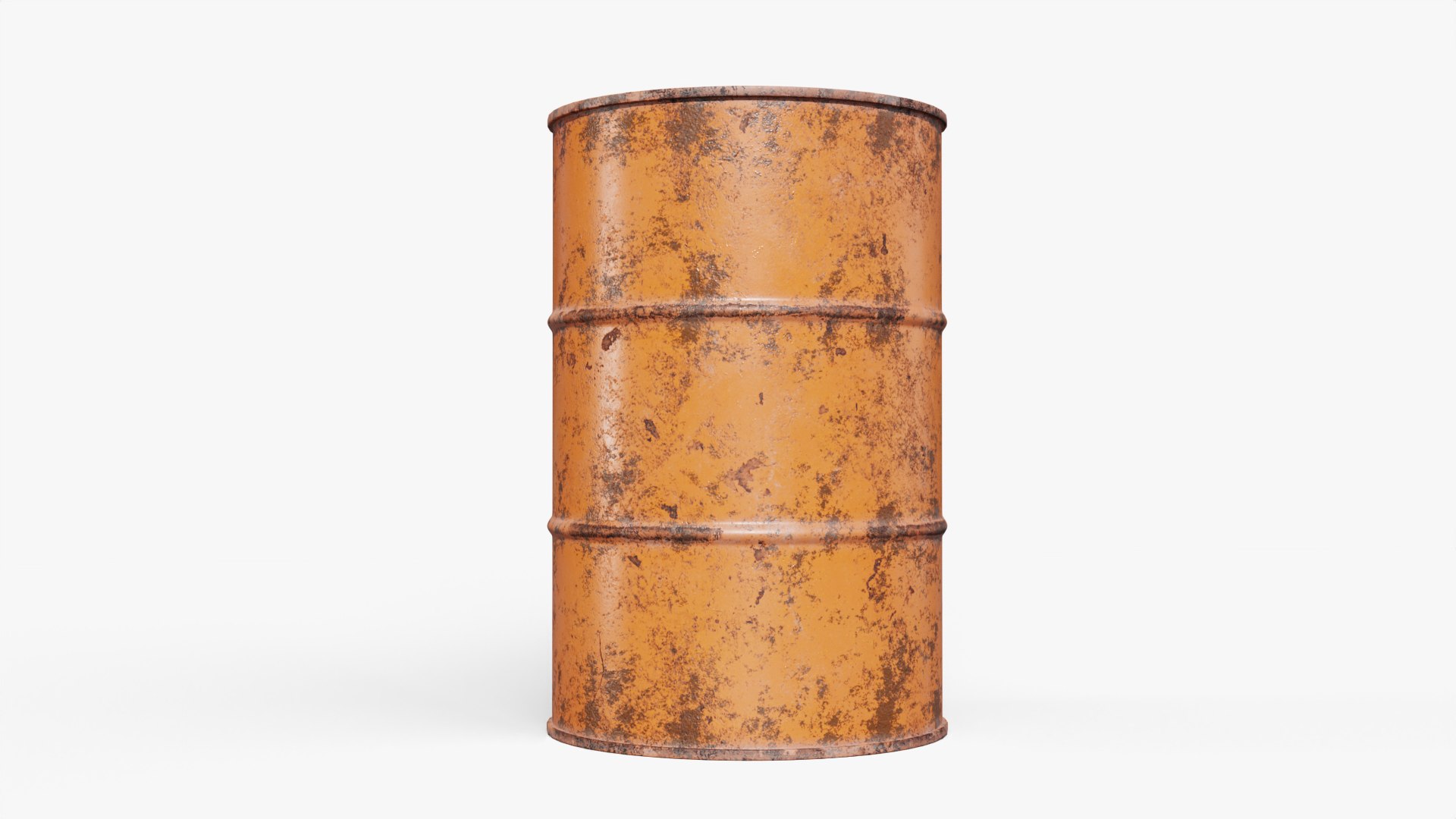 3D Steel Barrel - Orange - Rusted Model - TurboSquid 2119173