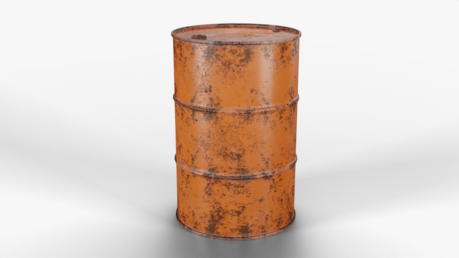 3D Steel Barrel - Orange - Rusted Model - TurboSquid 2119173