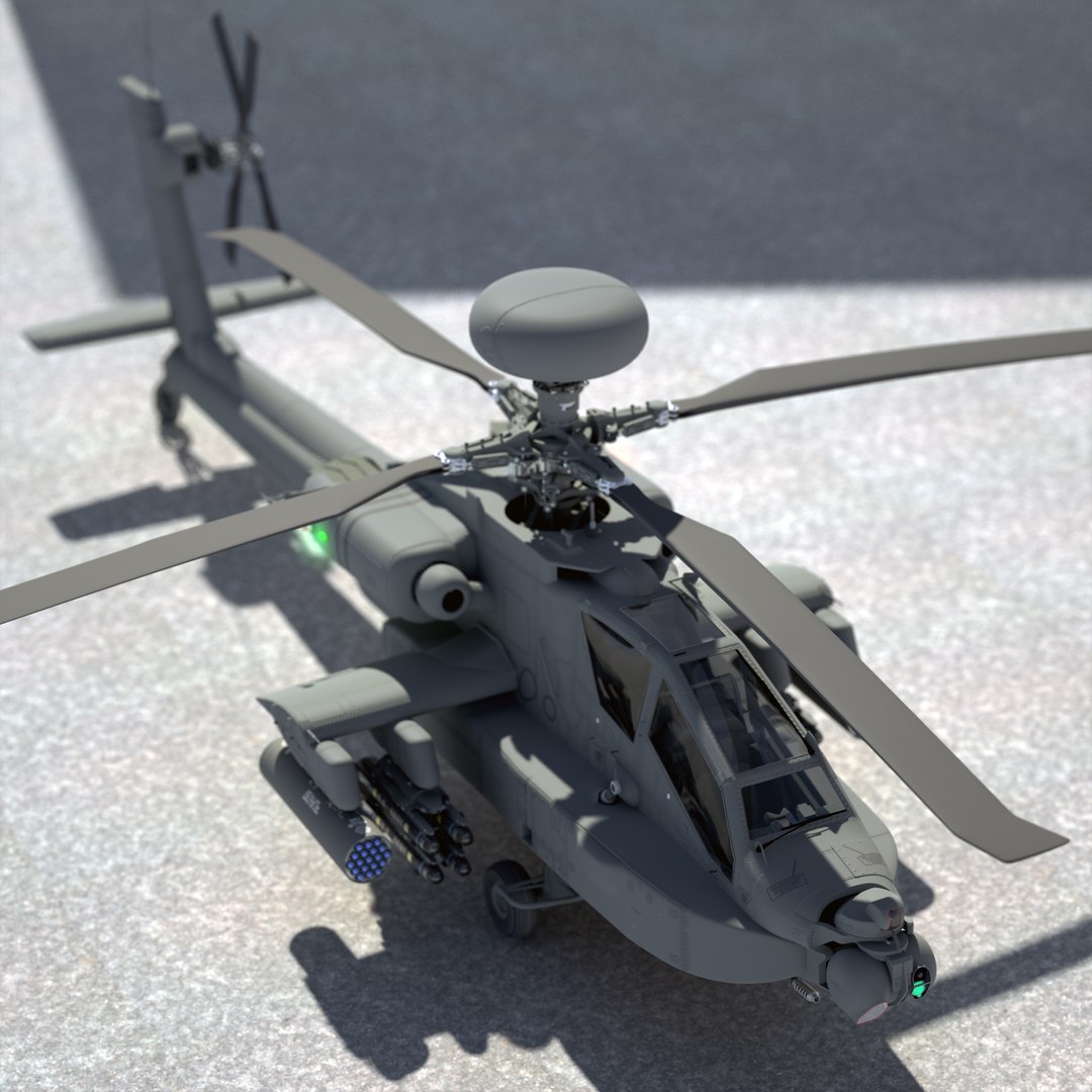 apache longbow helicopter 3d model