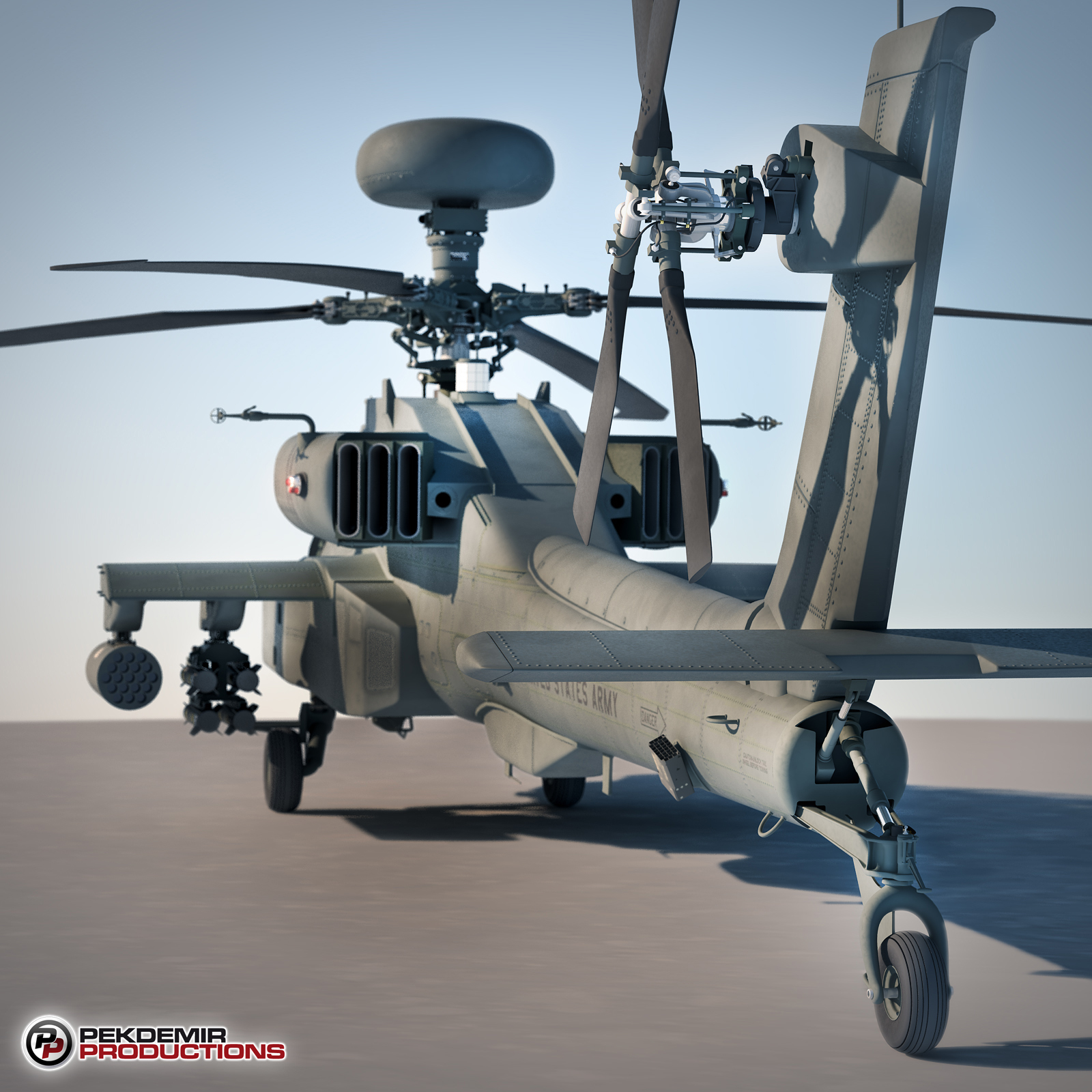 apache longbow helicopter 3d model