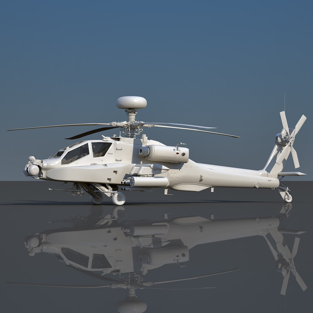 apache longbow helicopter 3d model