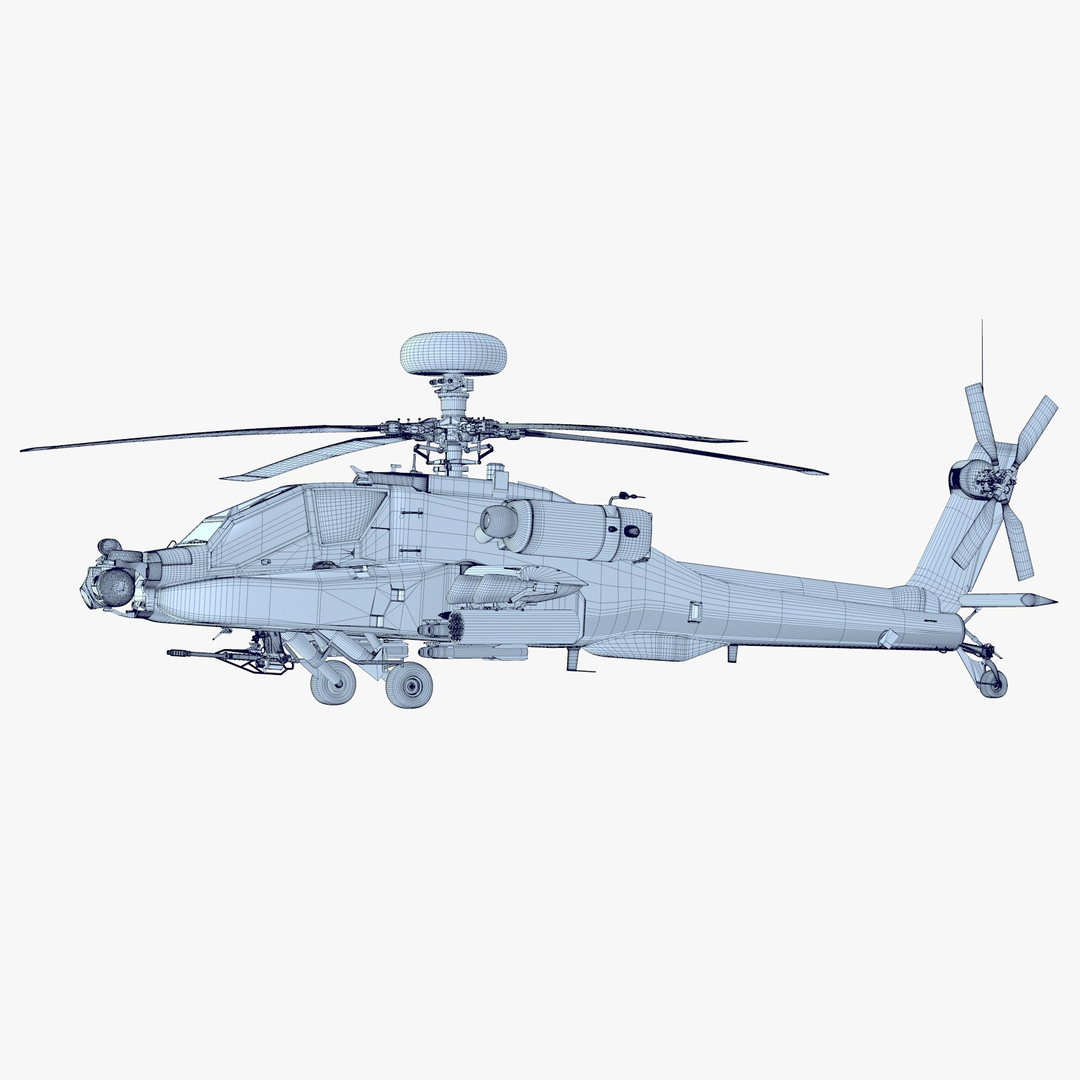 apache longbow helicopter 3d model