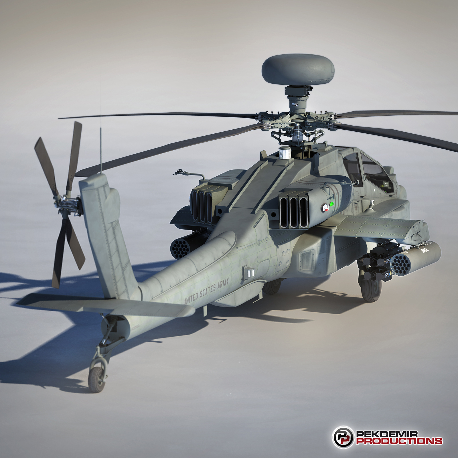 apache longbow helicopter 3d model