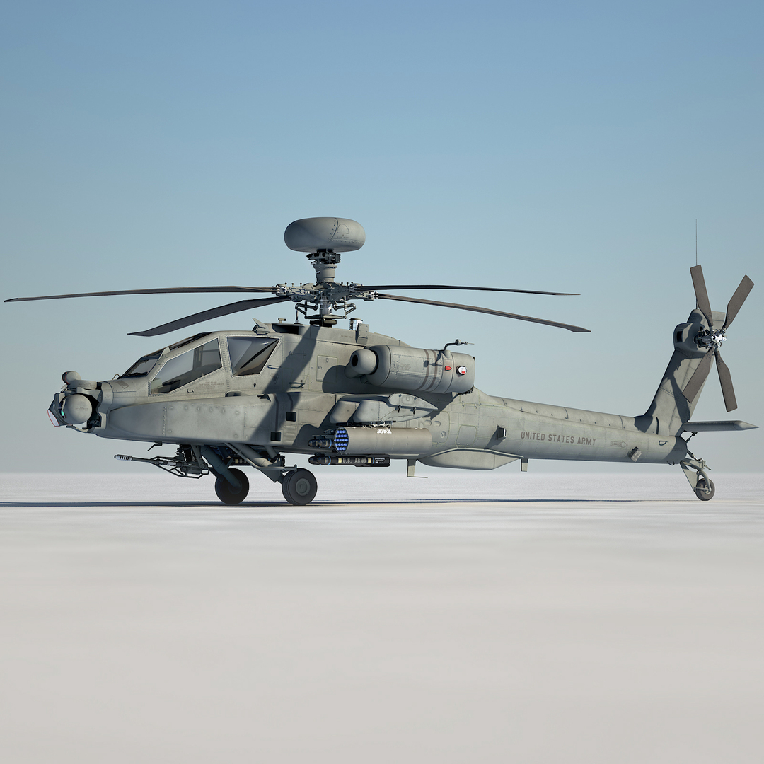 apache longbow helicopter 3d model