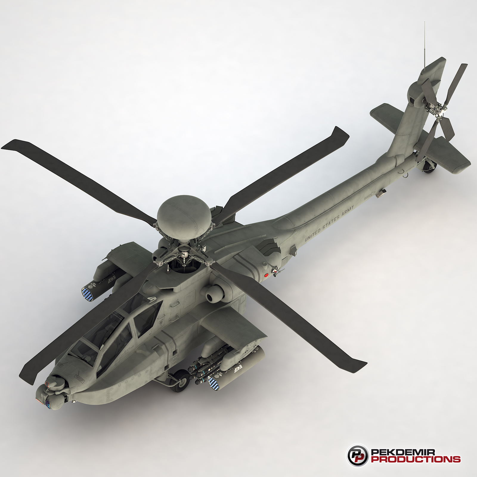 apache longbow helicopter 3d model
