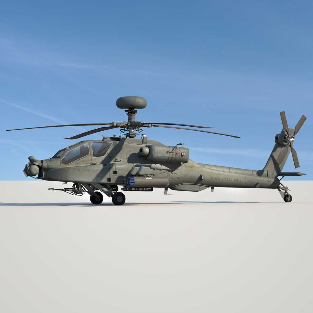 apache longbow helicopter 3d model