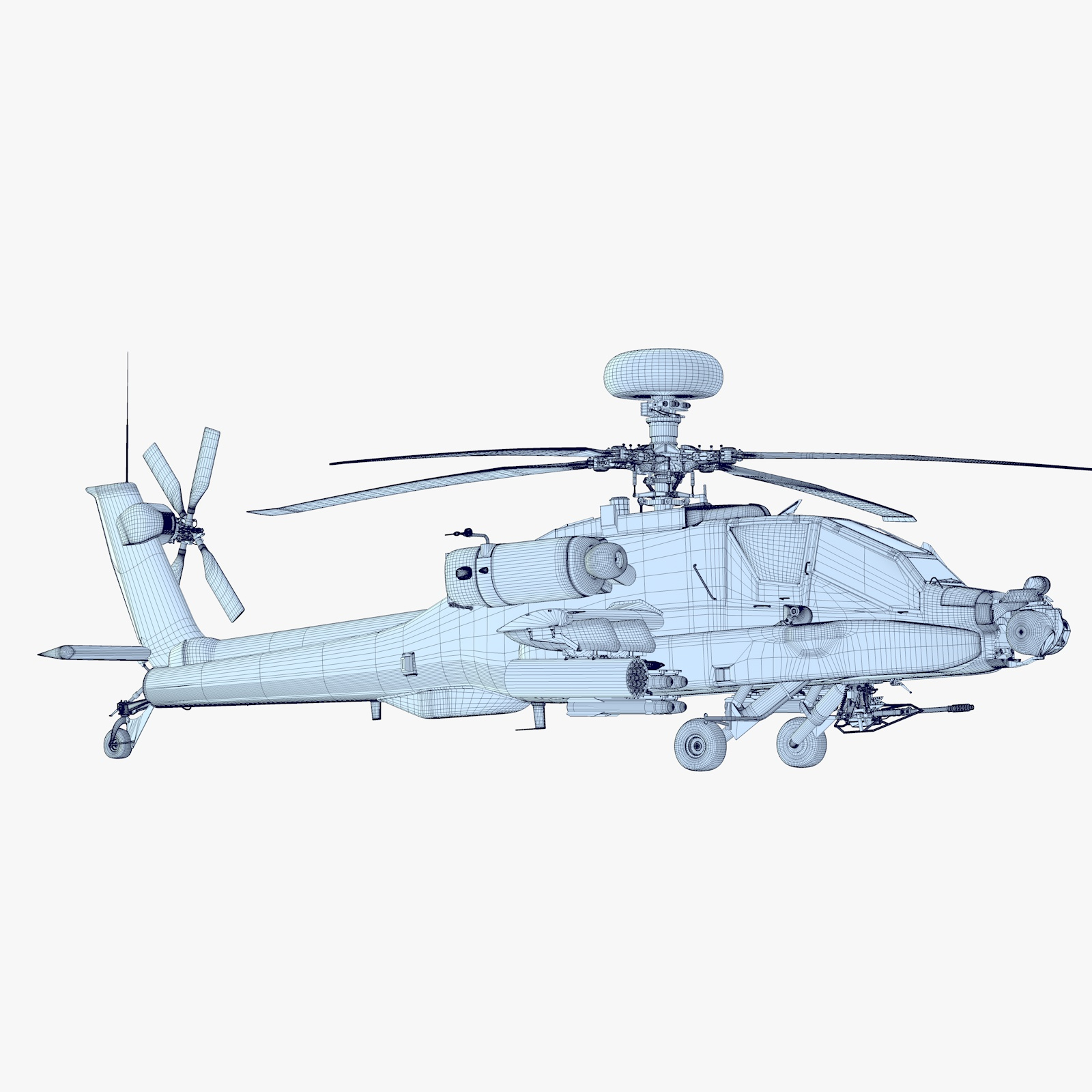 apache longbow helicopter 3d model