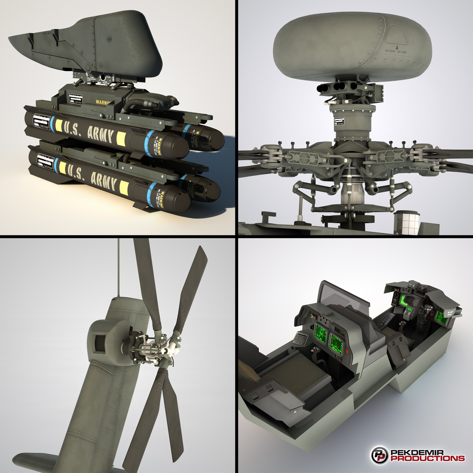 apache longbow helicopter 3d model