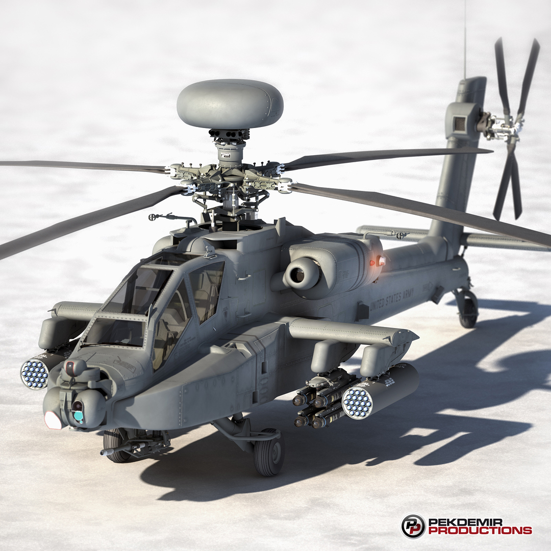 apache longbow helicopter 3d model