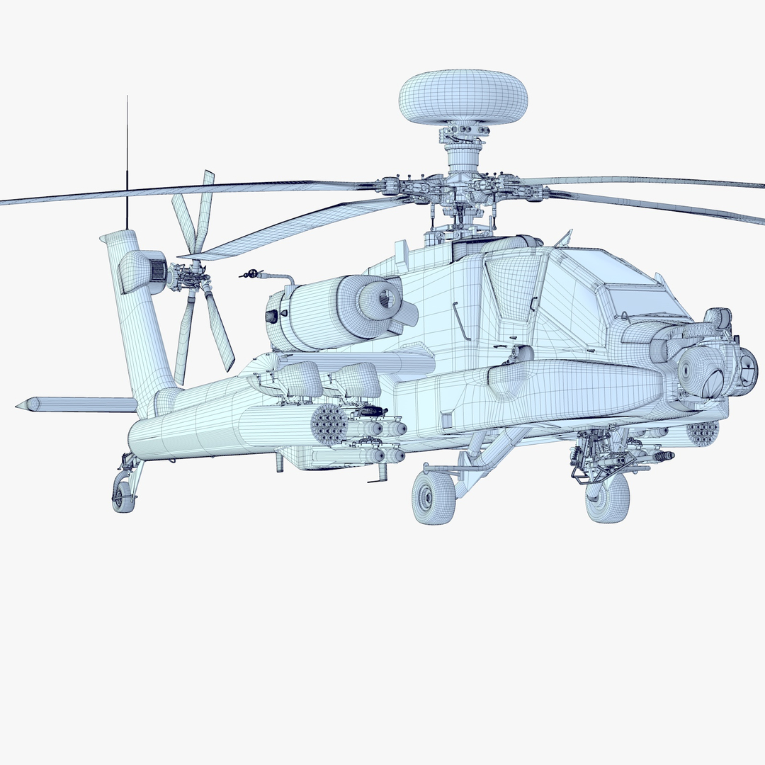 apache longbow helicopter 3d model