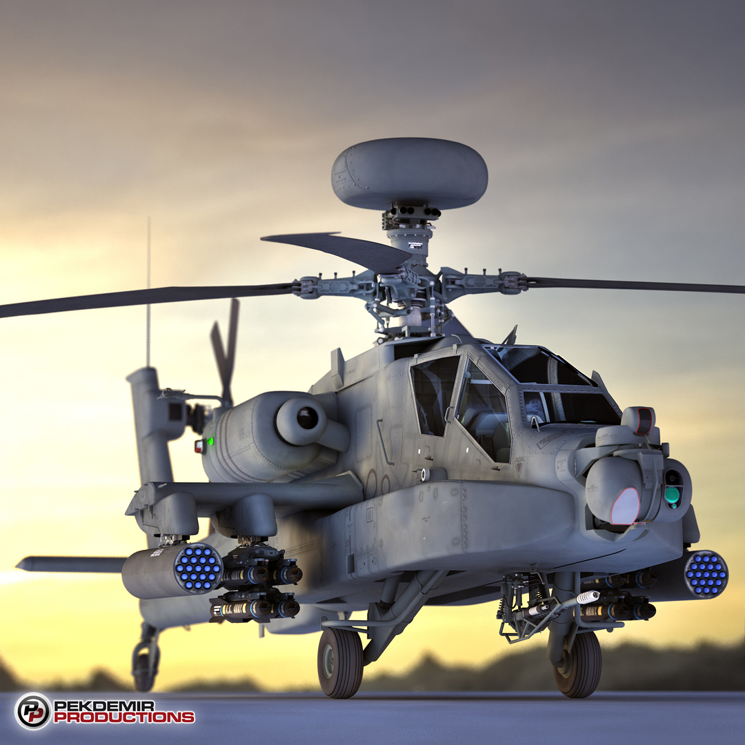 apache longbow helicopter 3d model