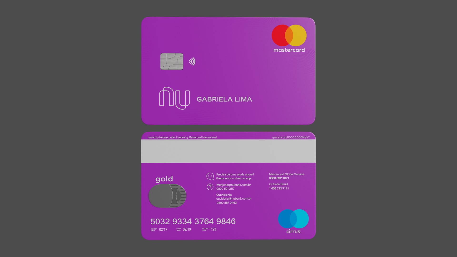 Nubank Credit Card 3D Model - TurboSquid 2337063