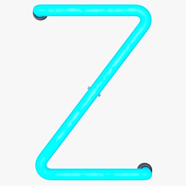 3D neon letter v alphabet - TurboSquid 1639595