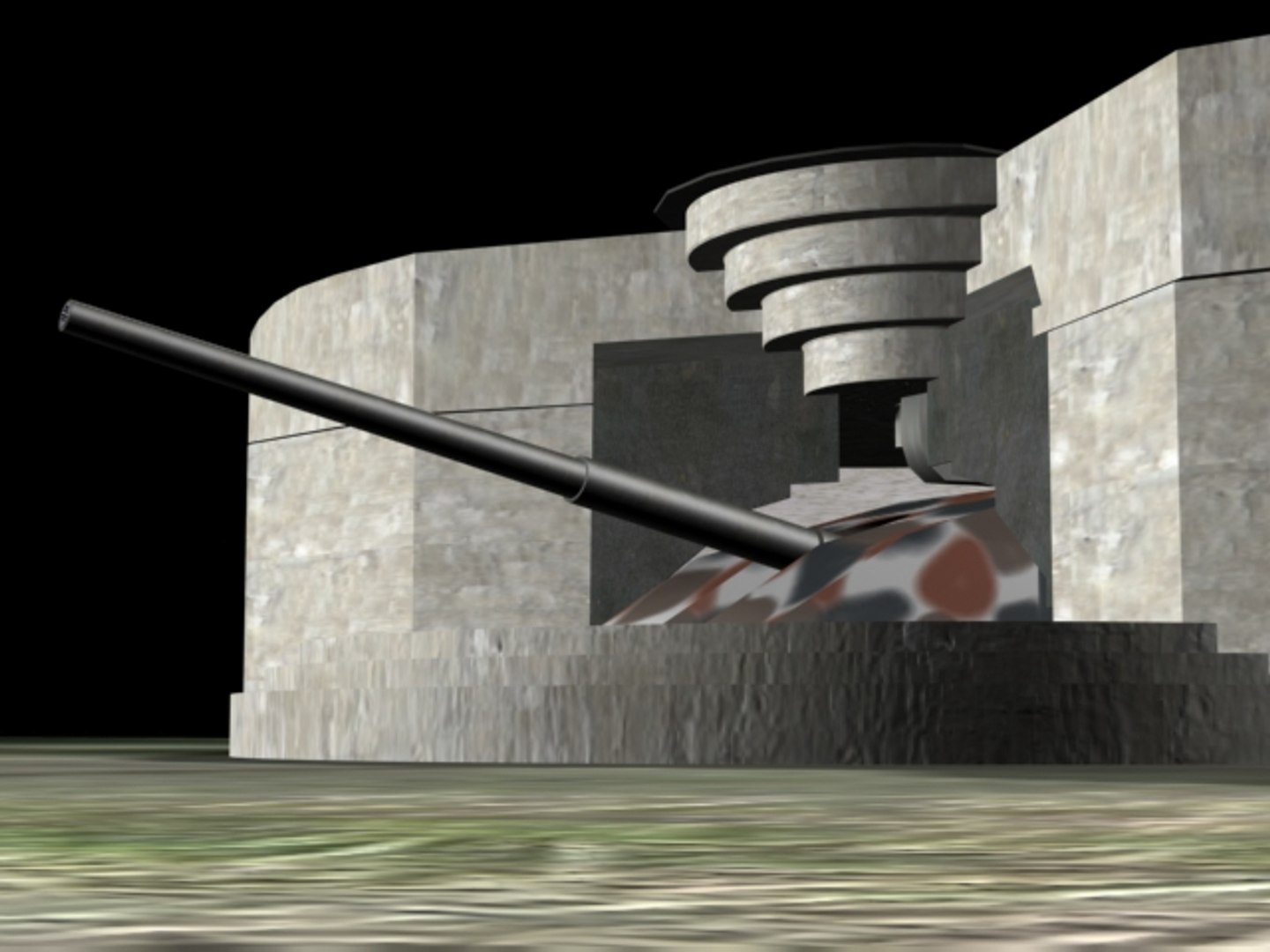 Ww2 Bunker German Cannon Max