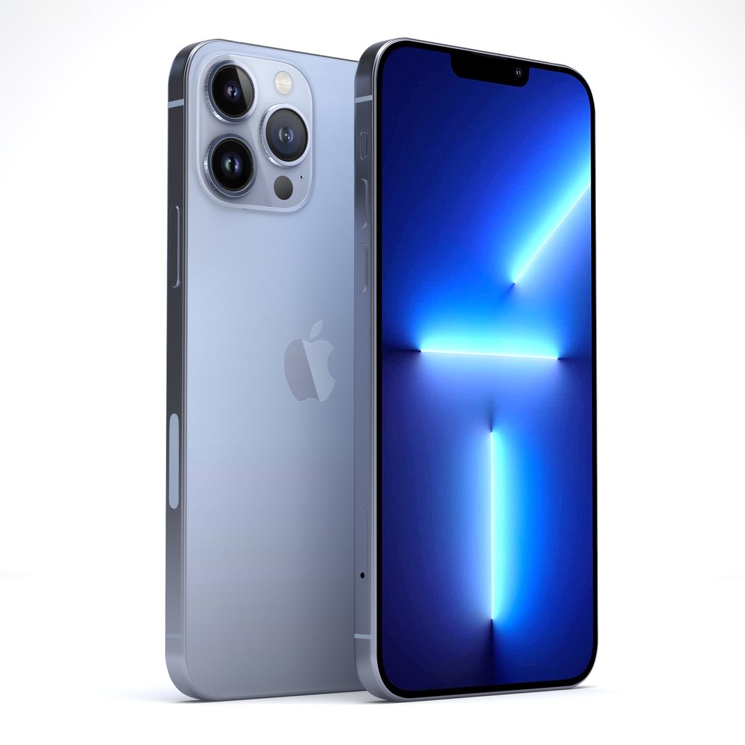 3D IPhone 13 Pro Max Sierra Blue Model - TurboSquid 2046832