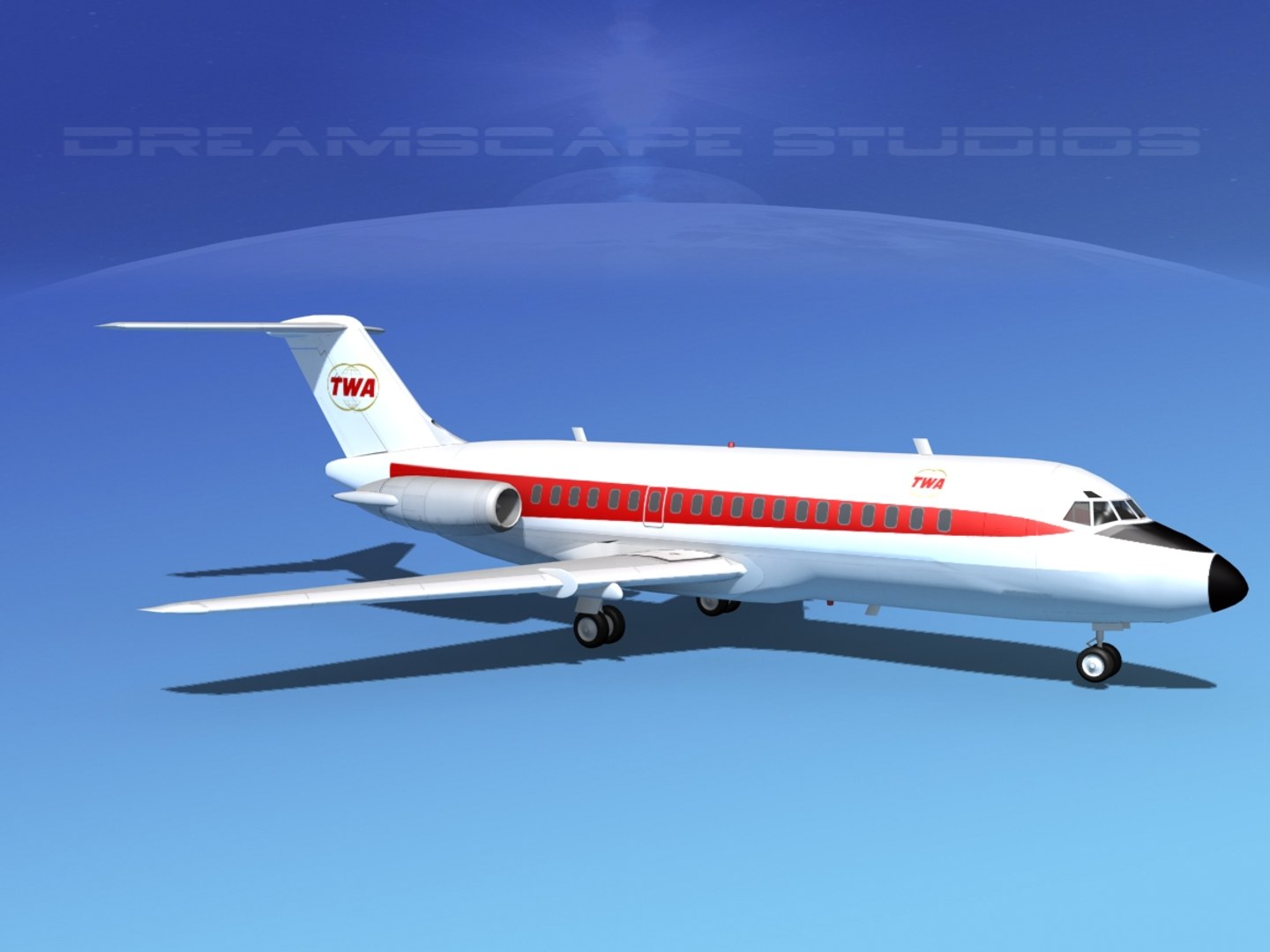 Turbines Dc-9-15 Mcdonnell Douglas 3d Model