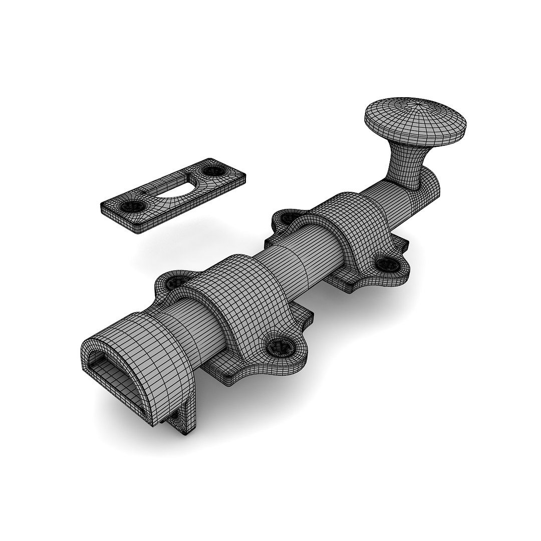 3D Slide Bolt Deadbolt Locks Model - TurboSquid 1400474