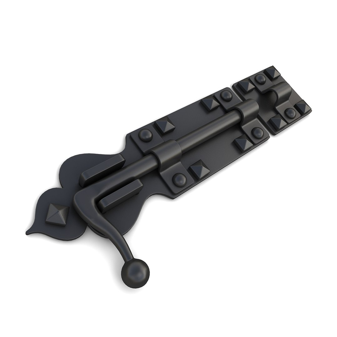 3D Slide Bolt Deadbolt Locks Model - TurboSquid 1400474