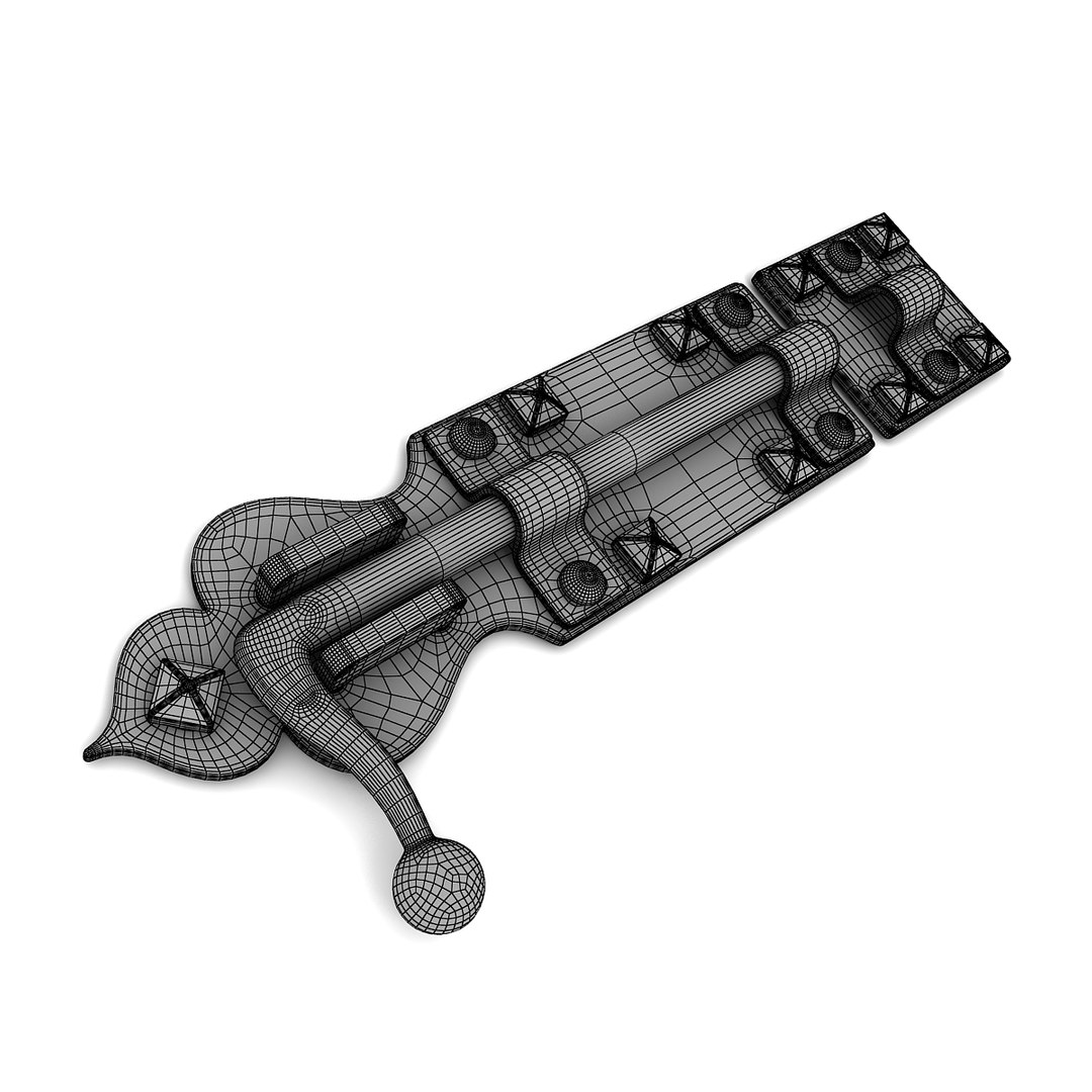3D Slide Bolt Deadbolt Locks Model - TurboSquid 1400474
