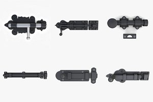 Slide bolt deadbolt lock 3D model - TurboSquid 1400017
