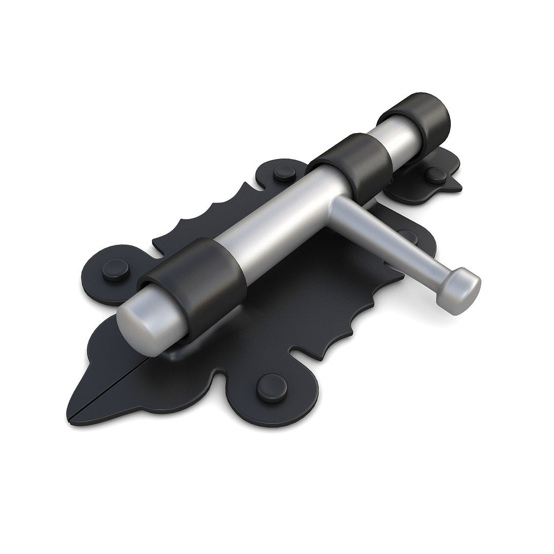 3D Slide Bolt Deadbolt Locks Model - TurboSquid 1400474