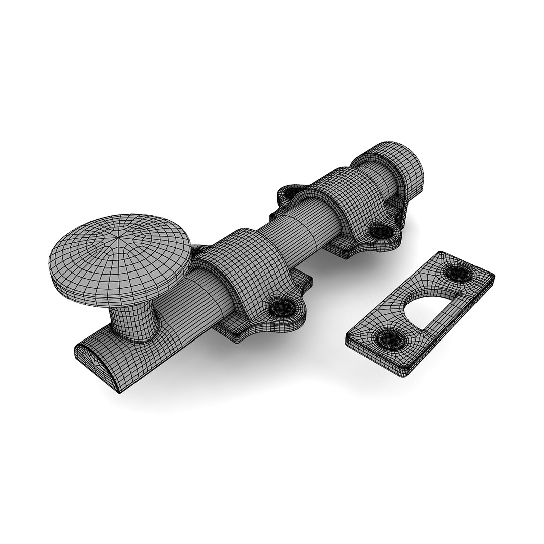 3D Slide Bolt Deadbolt Locks Model - TurboSquid 1400474