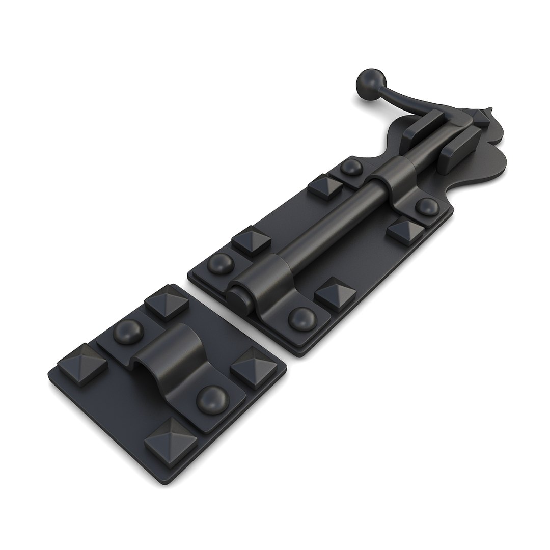 3D Slide Bolt Deadbolt Locks Model - TurboSquid 1400474