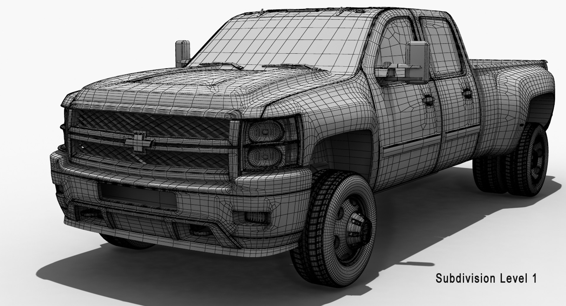 Silverado 3500 Crew Cab 3d Model