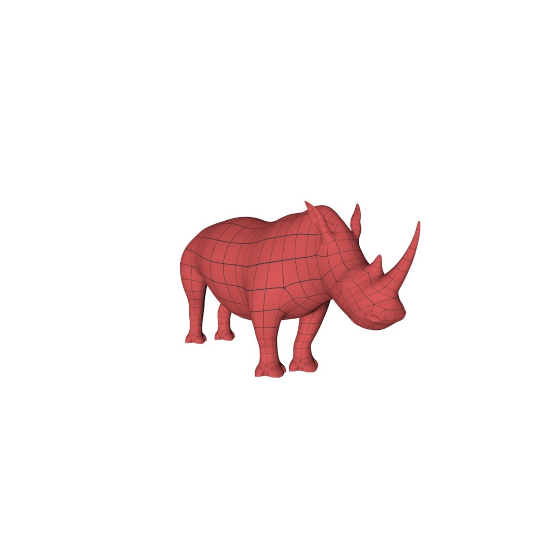 3d rhino base mesh