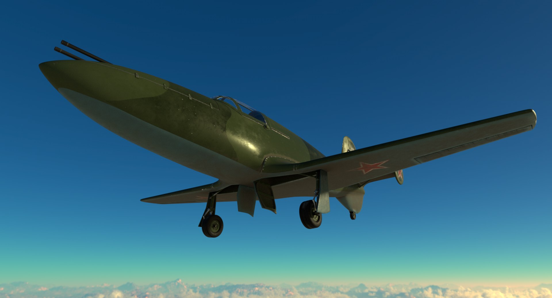 3d model bereznyak-isayev bi-1 fighter bereznyak