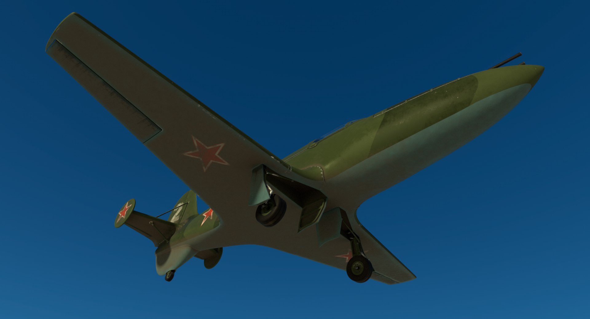 3d model bereznyak-isayev bi-1 fighter bereznyak