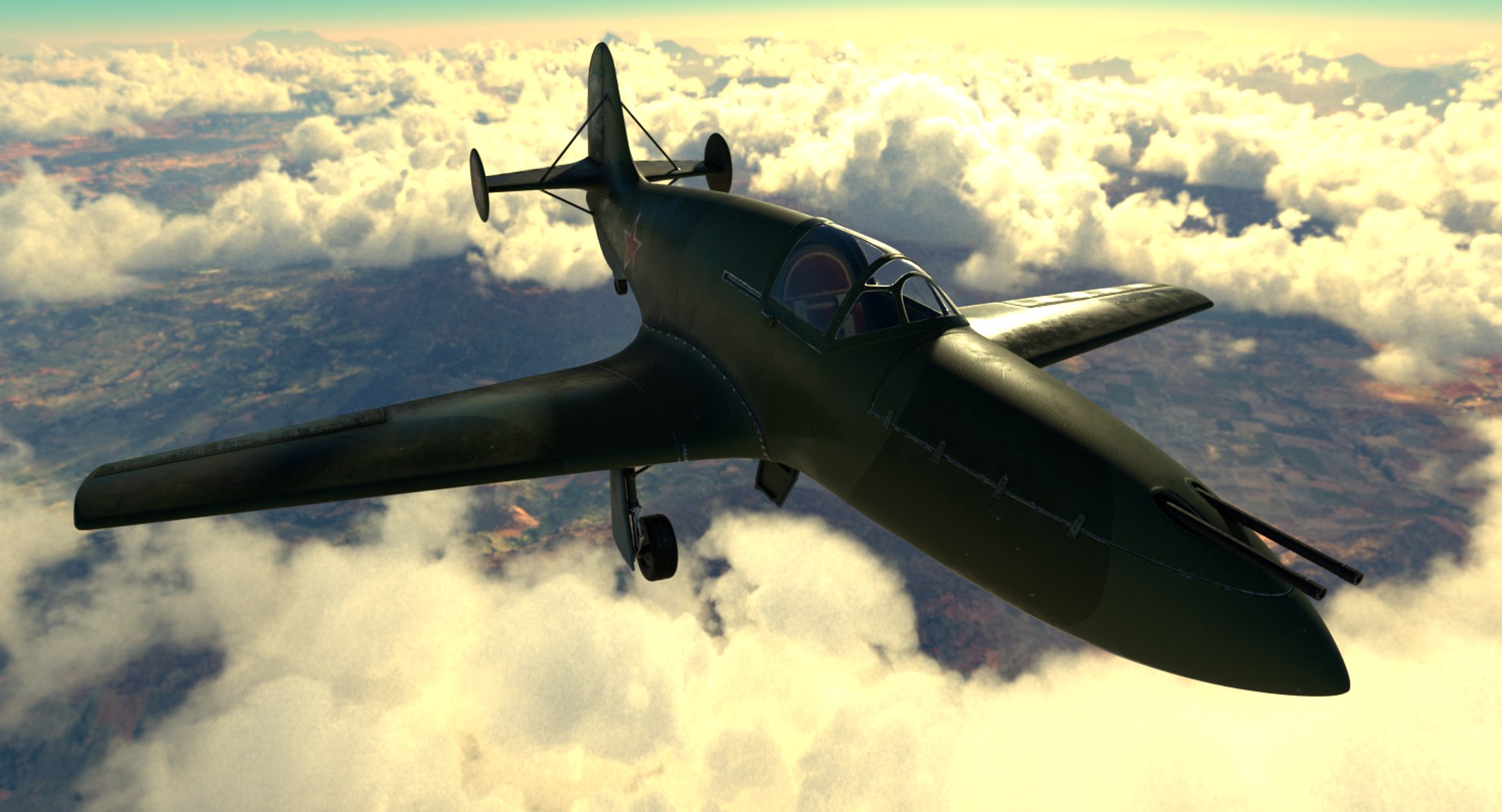 3d model bereznyak-isayev bi-1 fighter bereznyak