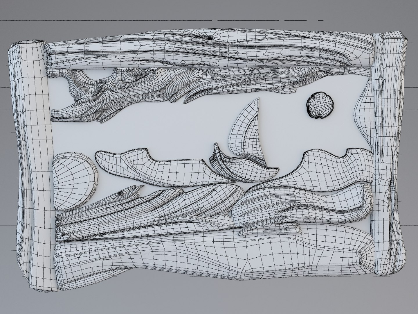 3d model of wall panel picture