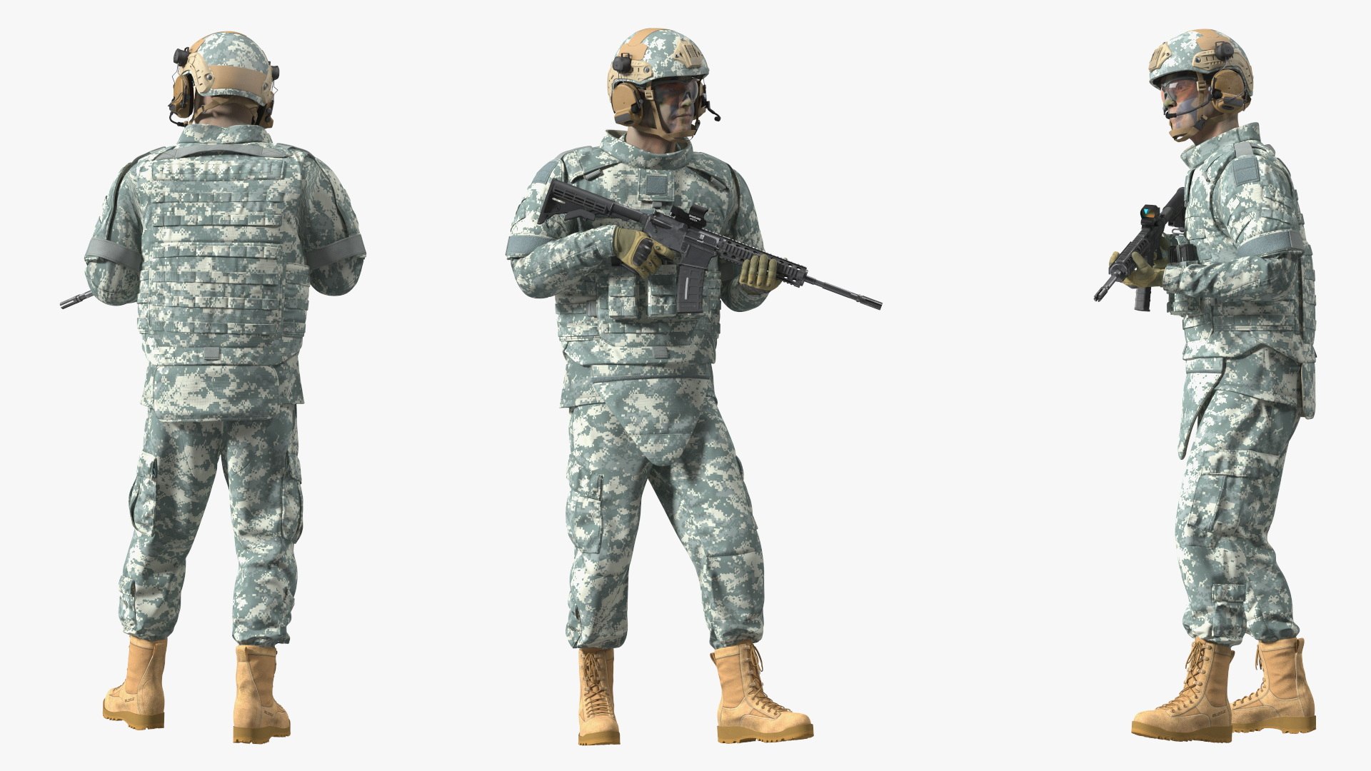 3D Soldier In Grey Tactical Gear Rigged Model - TurboSquid 2264744