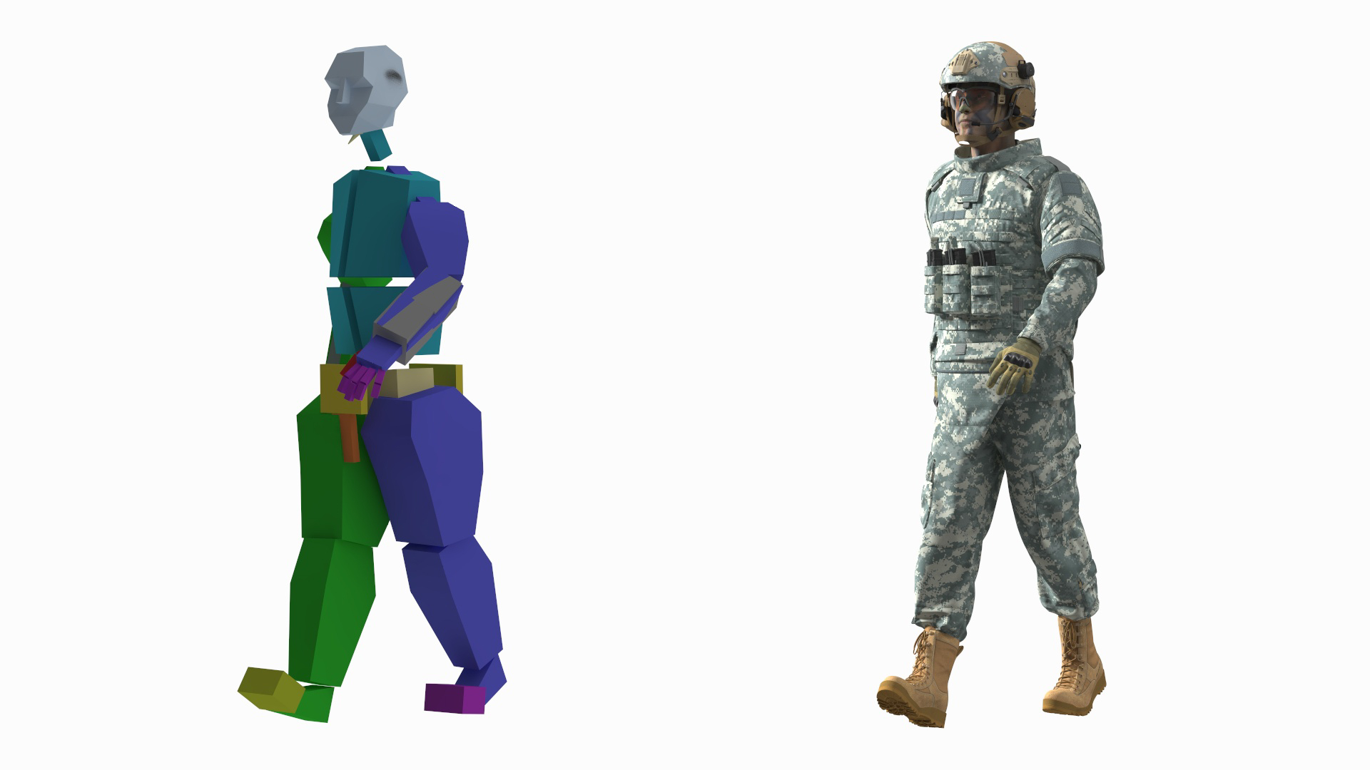 3D Soldier In Grey Tactical Gear Rigged Model - TurboSquid 2264744