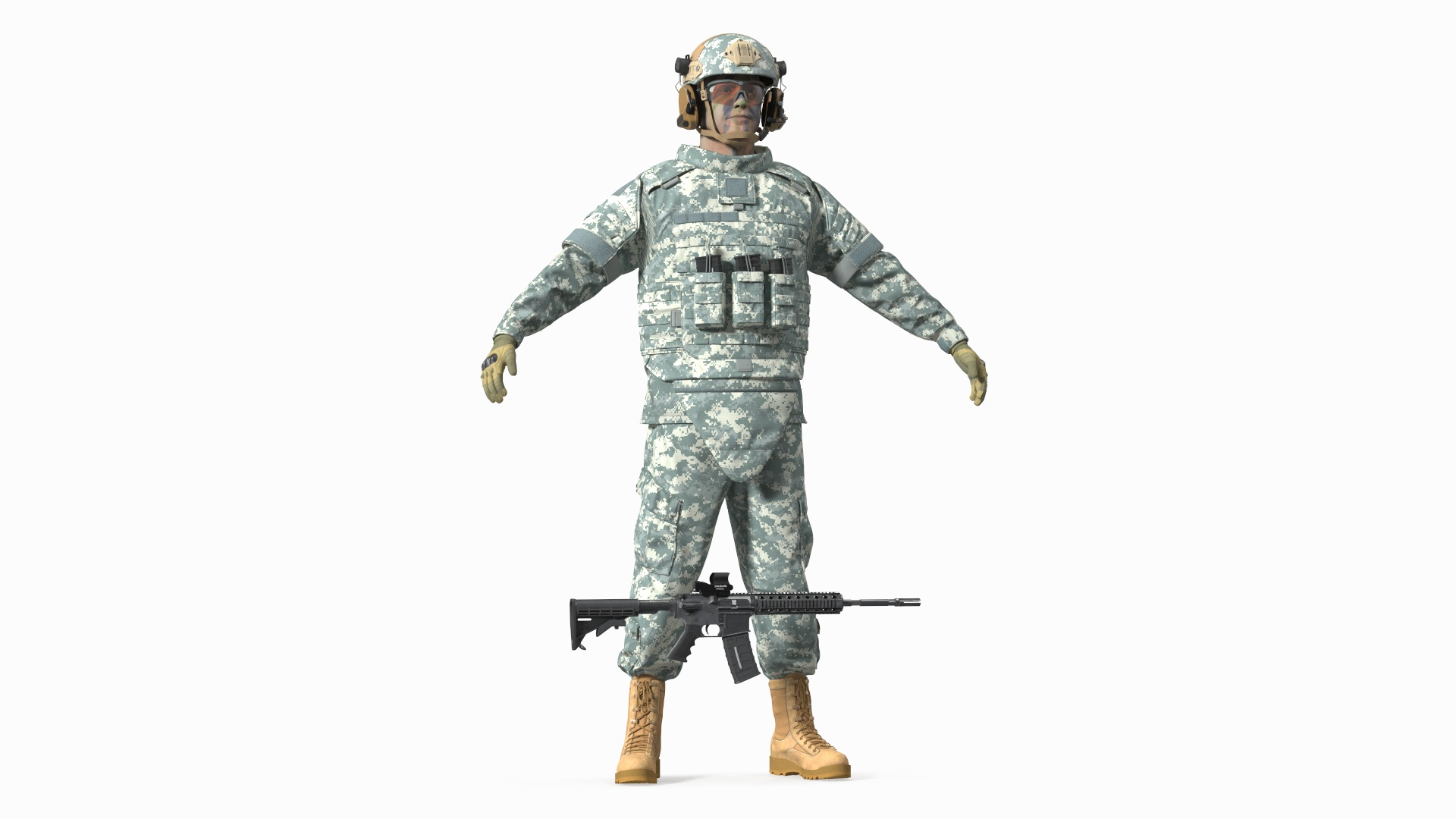 3D Soldier In Grey Tactical Gear Rigged Model - TurboSquid 2264744