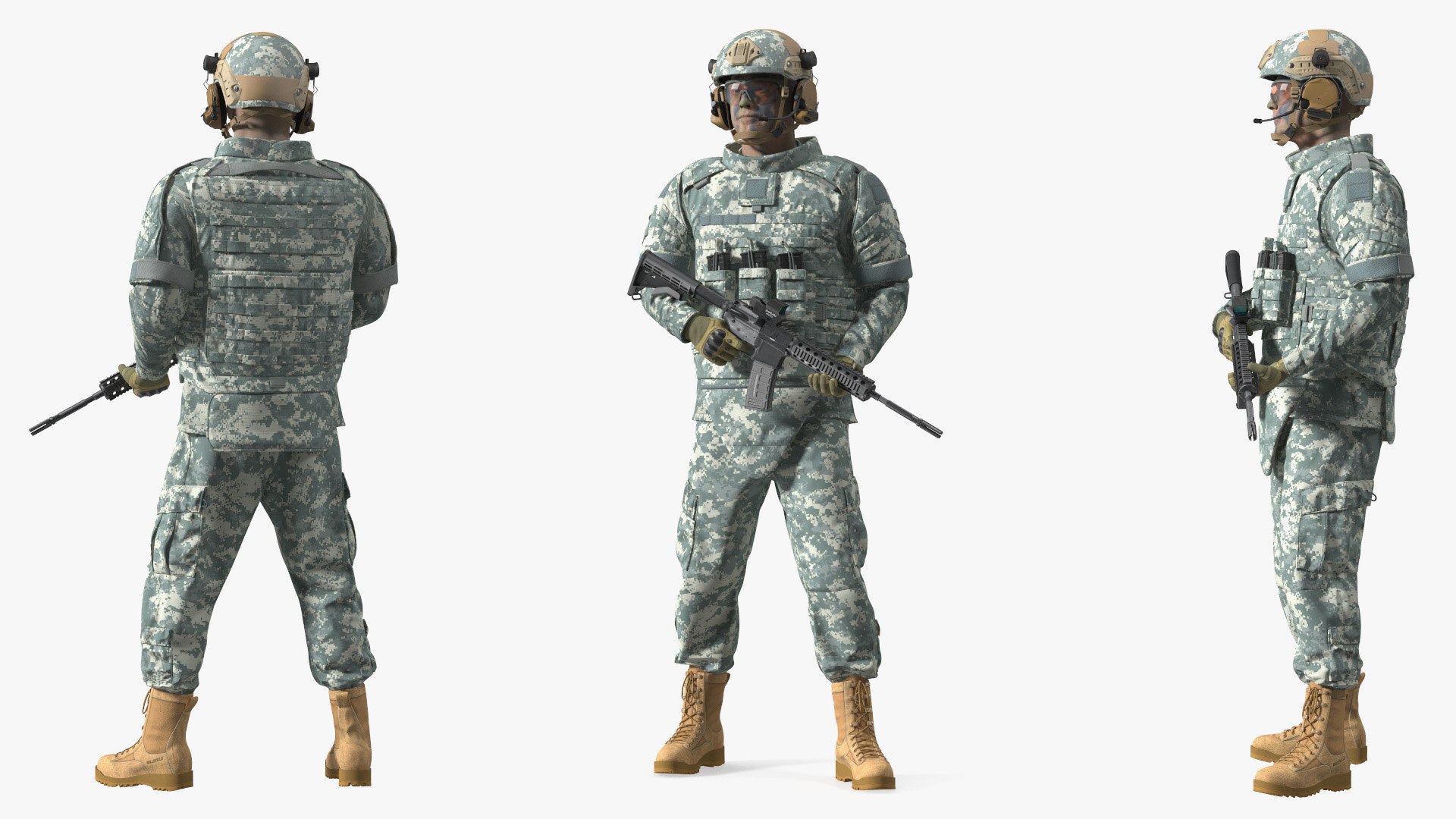 3D Soldier In Grey Tactical Gear Rigged Model - TurboSquid 2264744