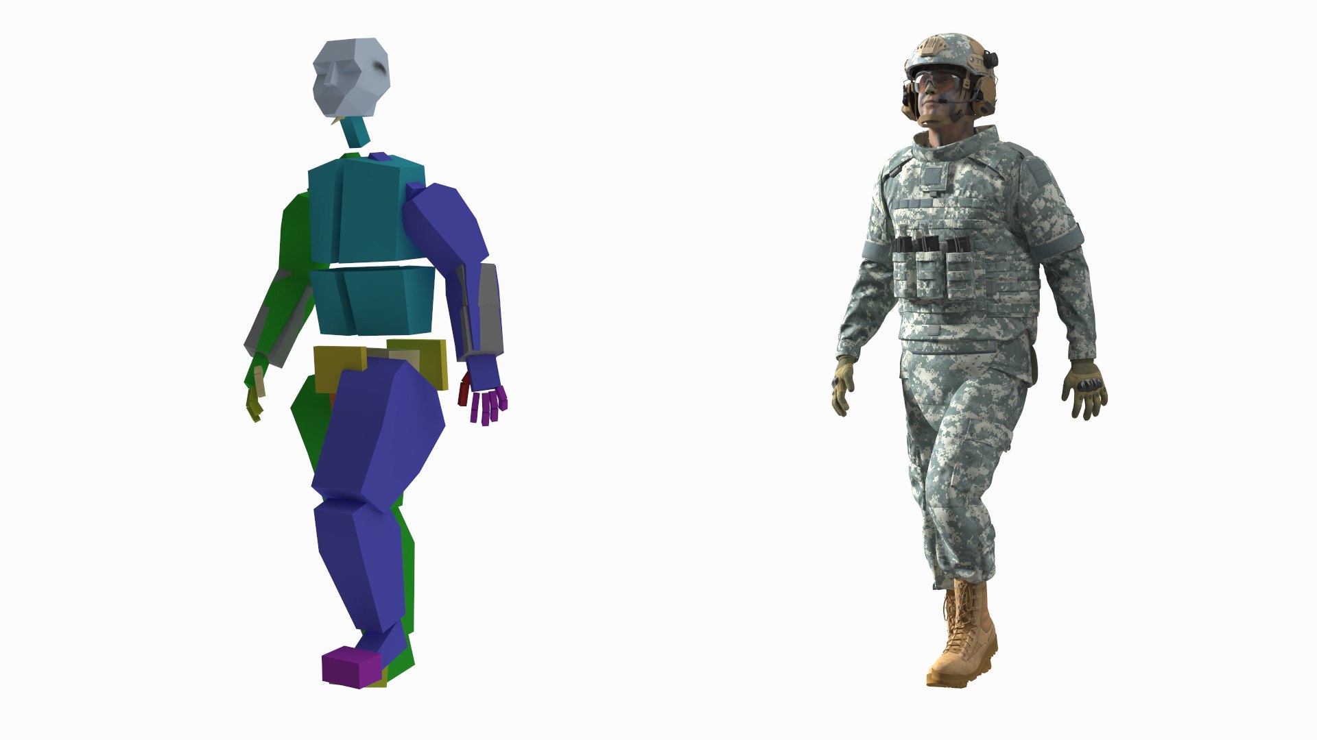 3D Soldier In Grey Tactical Gear Rigged Model - TurboSquid 2264744