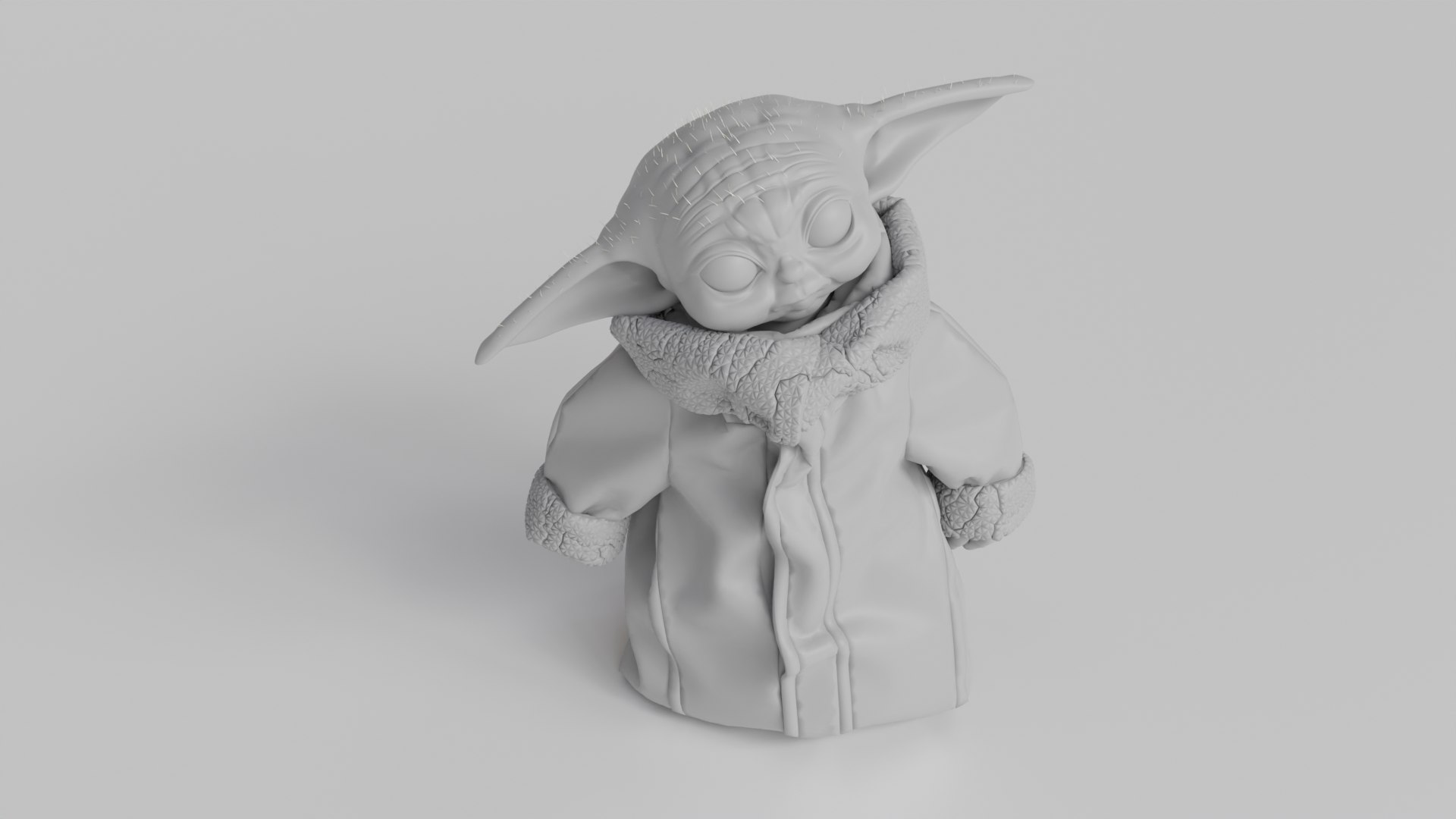 3D Printable Baby Yoda Star Wars The Mandalorian Grogu 3D Model ...