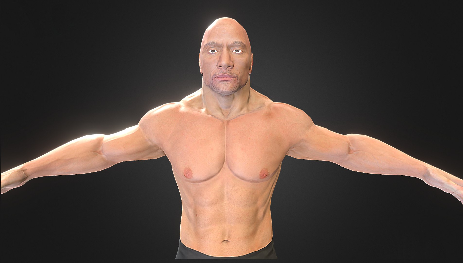 Rock Dwayne Johnson 3D Model - TurboSquid 1561512