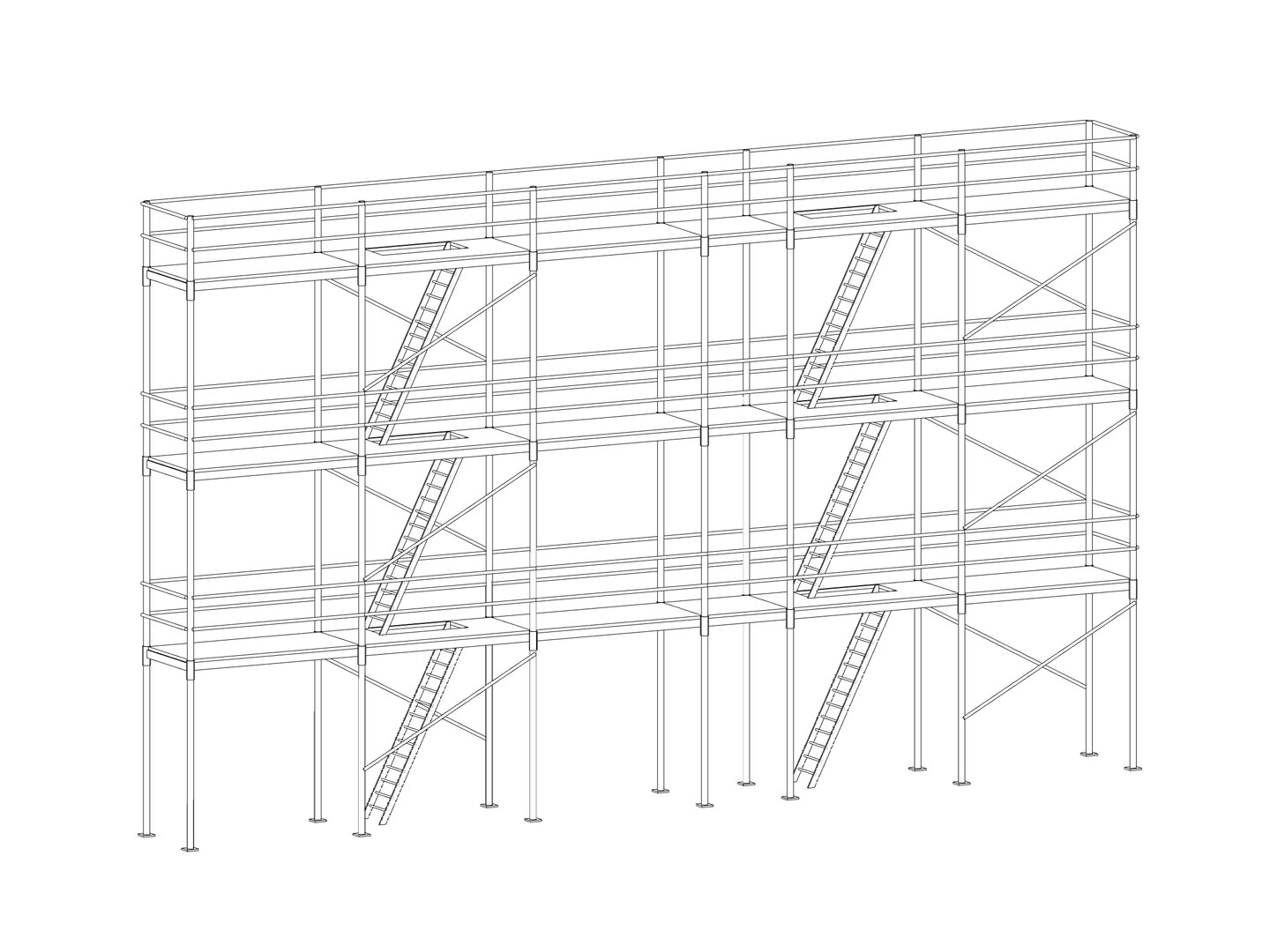 Parametric Scaffold - Revit Family 3D - TurboSquid 1820518