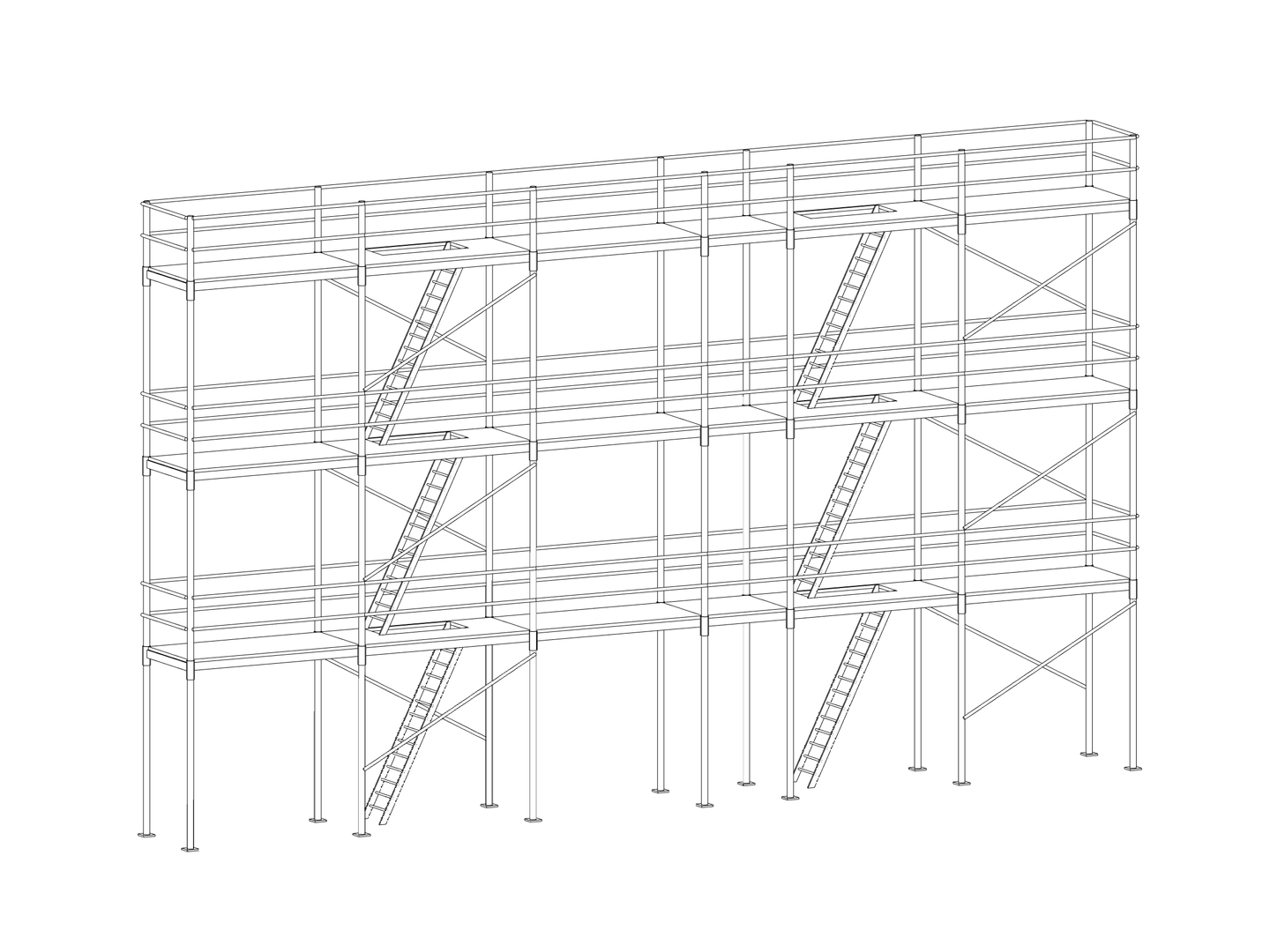 Parametrisches Gerüst - Revit-Familie 3D-Modell - TurboSquid 1820518