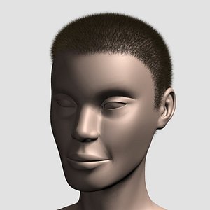 3d model hair character mesh