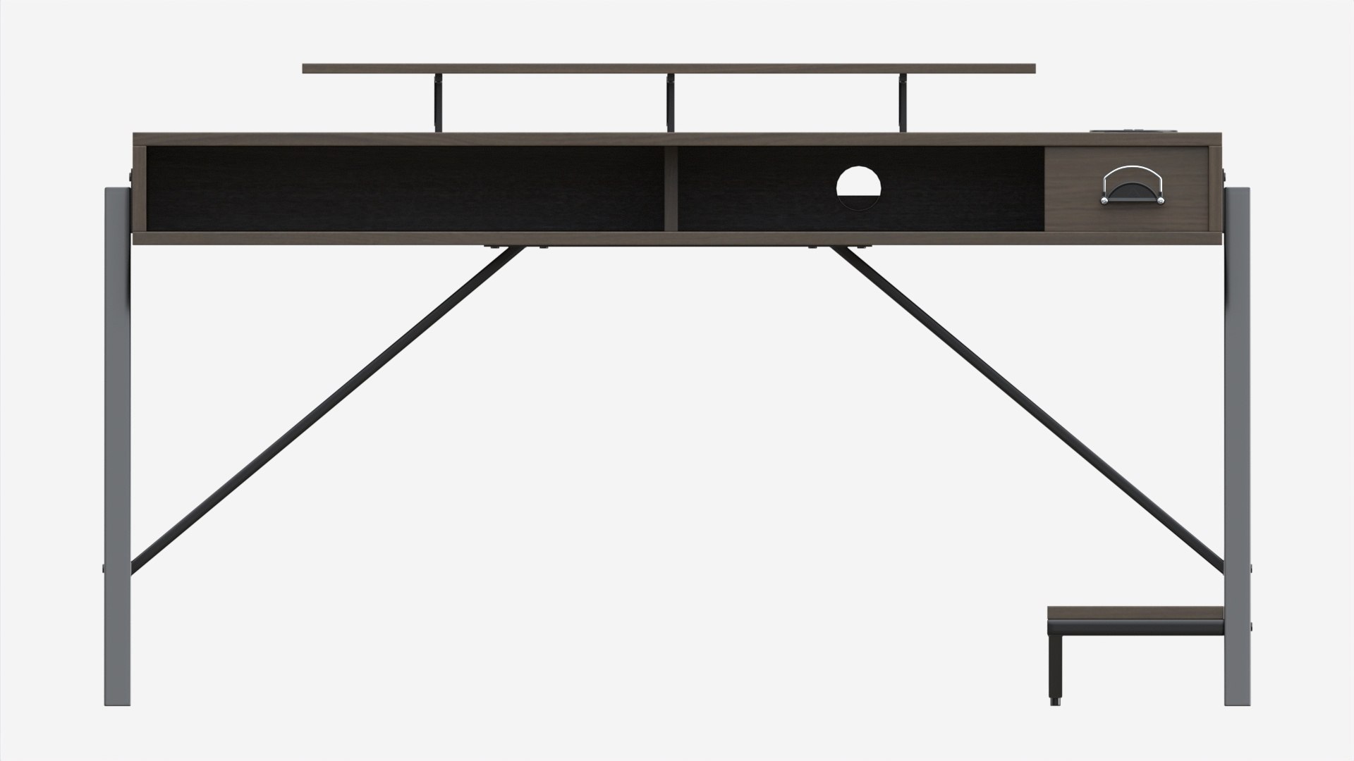 3D model Gaming Computer Desk with Shelf - TurboSquid 1988277