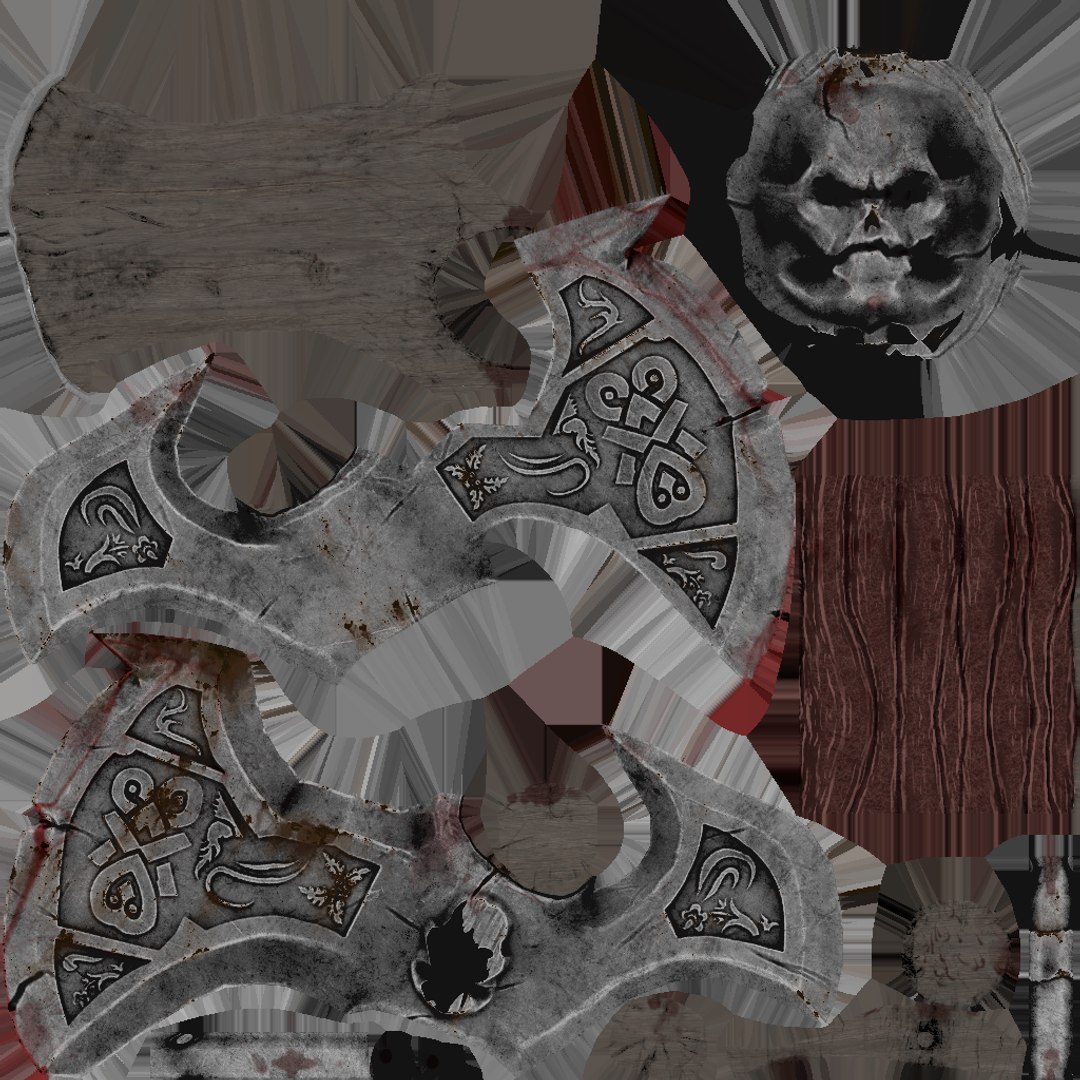 3D Axe Weapon For Games With Texture Model - TurboSquid 2140162